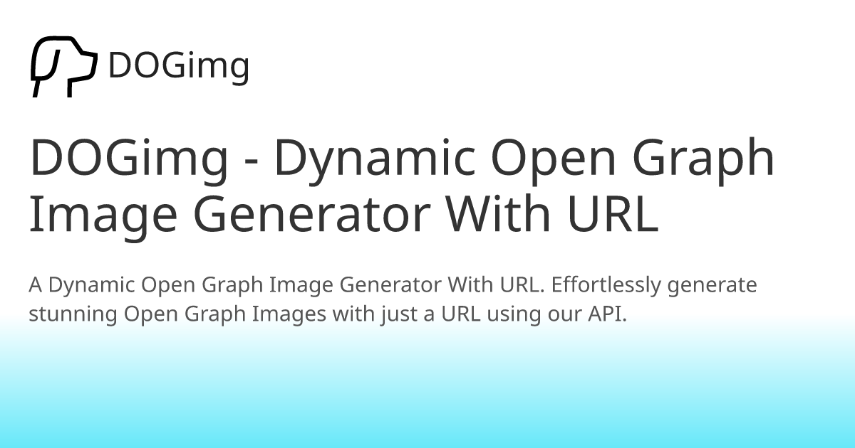 DOGimg - Dynamic Open Graph Image Generator With URL